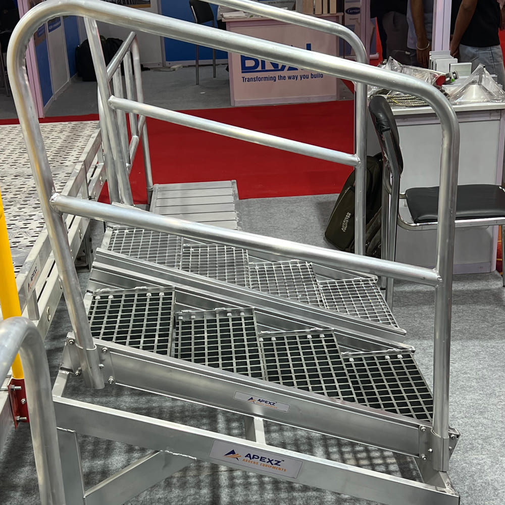 Step Walkway with Handrail is premium Aluminium Access